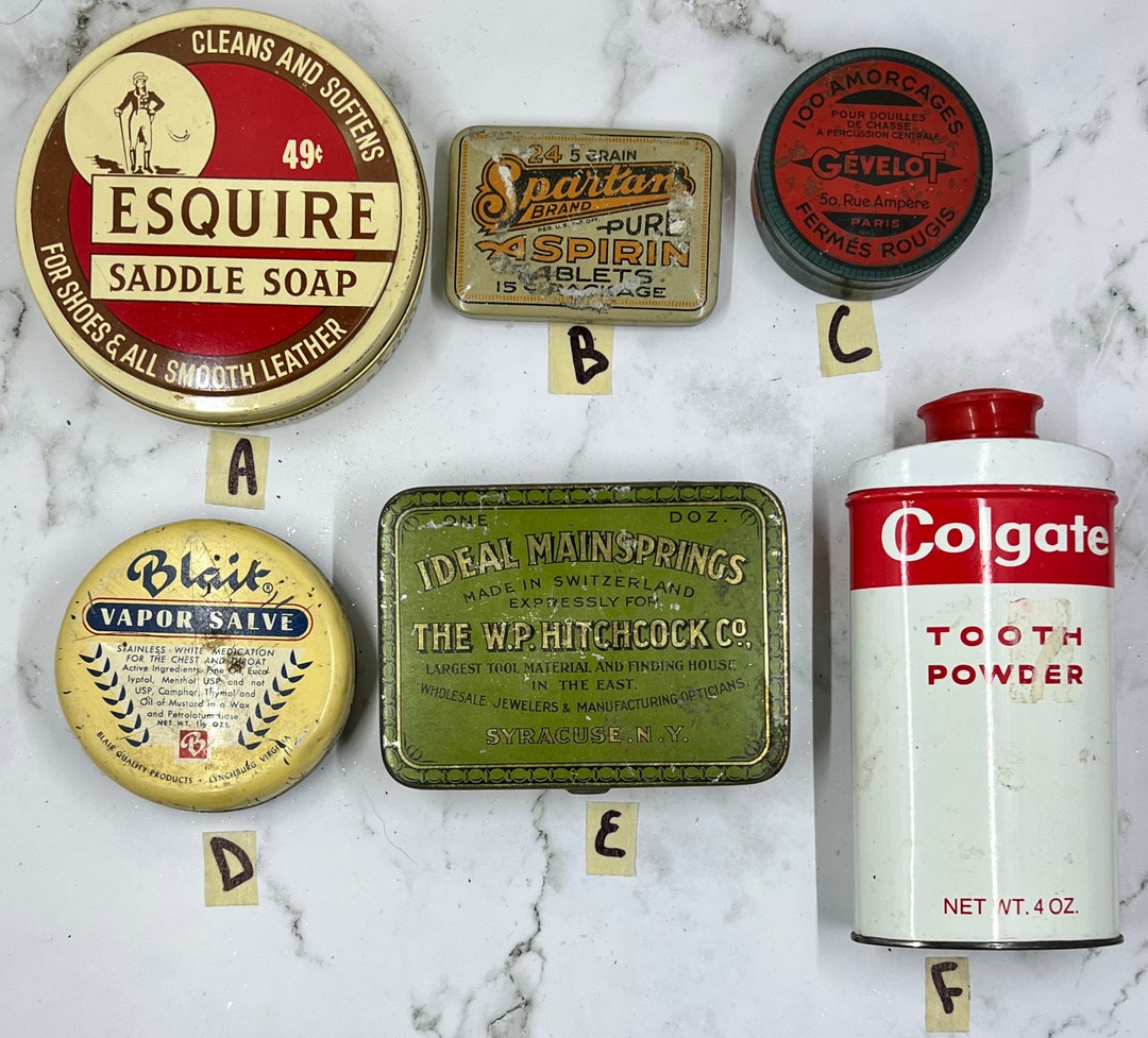 Vintage Advertising Tins, Collectible Containers, Your Choice, Supplies ...