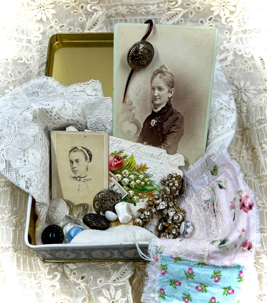 Oldies but Goodies Victorian Memory Box, Cabinet Cards, Vintage Lace ...