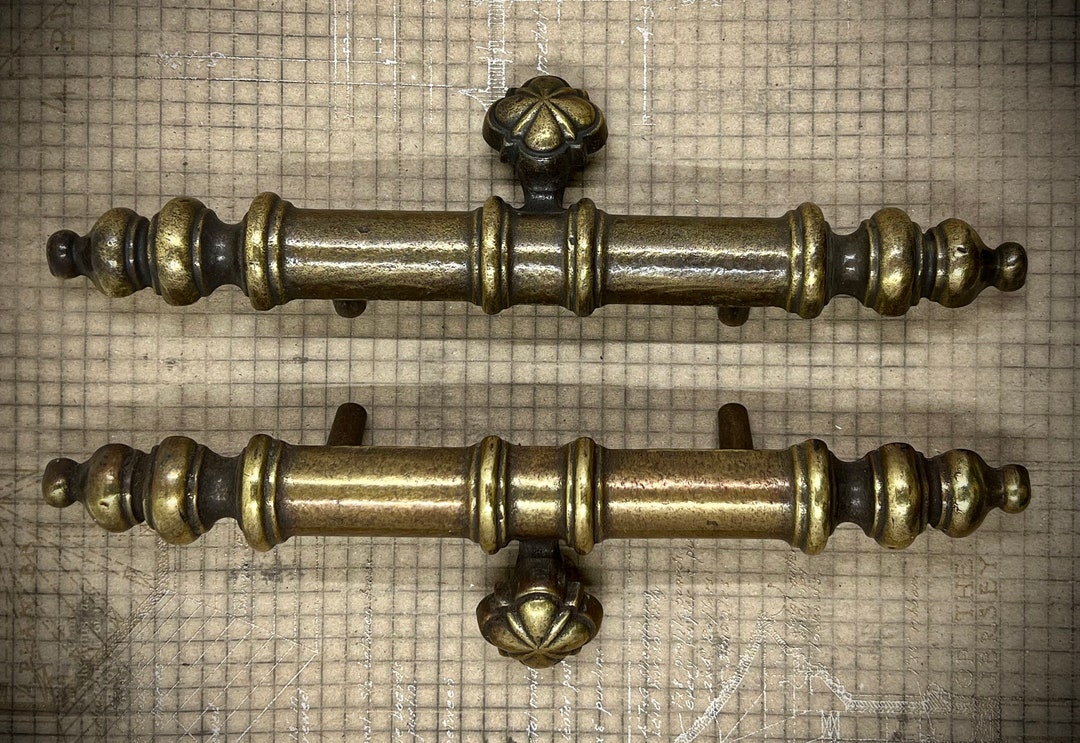 Large Vintage Cabinet Chest Hardware, Brass Casted, KBC Grouping of 2 ...