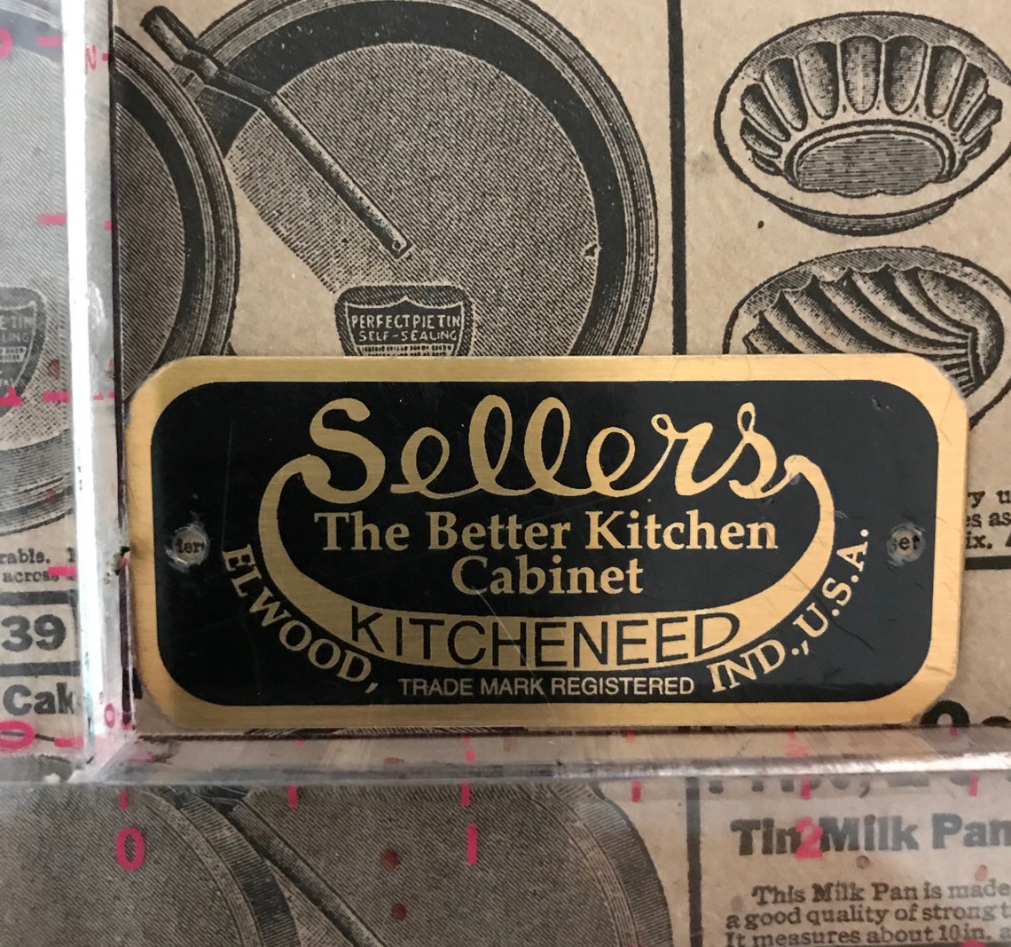 Sellers Kitcheneed Name Plate Cabinet Label Tag Plaque | Etsy