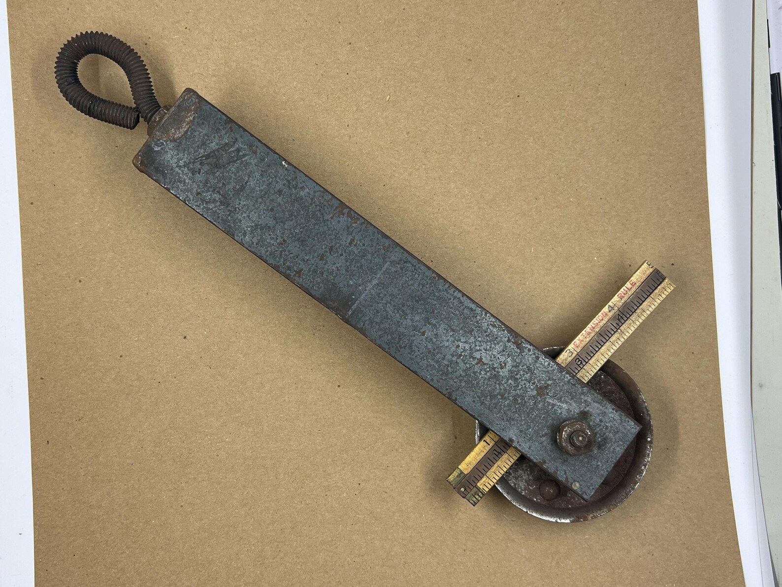 You Push, I'll Pull - Vintage Steel Pulley, Extended Bar With Eye Hook ...