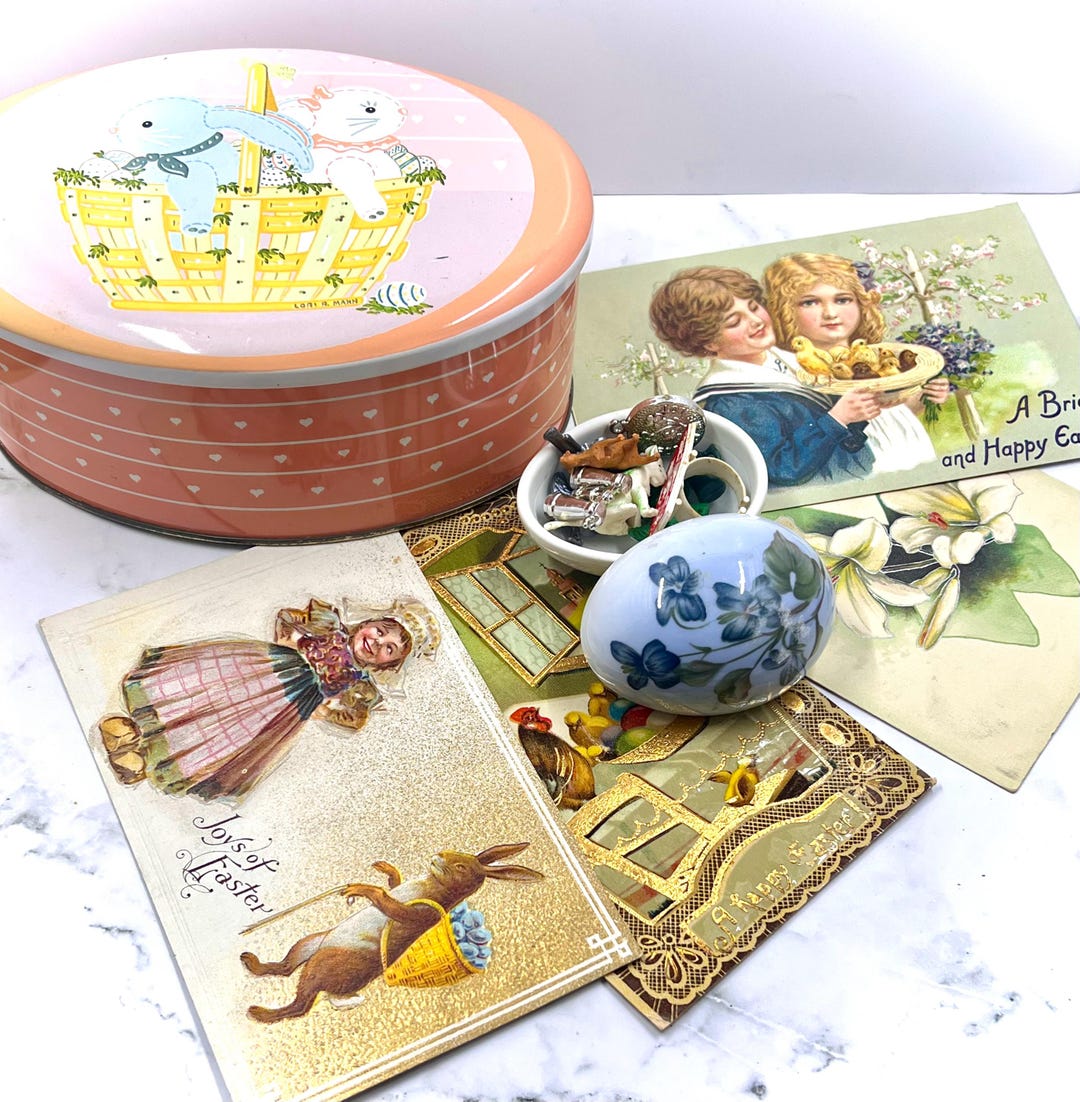 Vintage Original Easter Assortment, English Tin, B&G Porcelain Egg ...