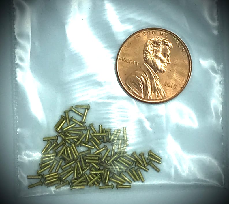 Teeny Tiny Micro Mini Fasteners, 50 or 100 Count, - 1/32 Solid Micro ...