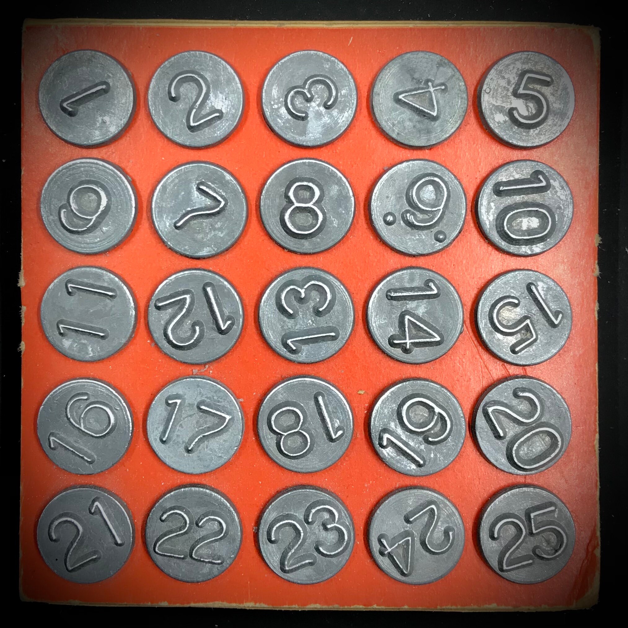 Full Set of 25 Vintage White Brass Acro Barbed Number Tacks - Etsy