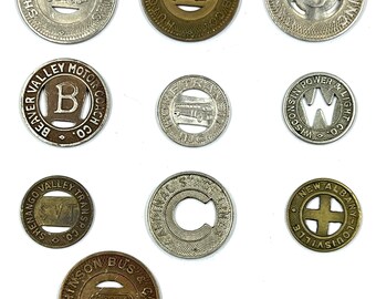 Vintage Bus Transit Token Roll of 50 Coins Transportation Travel Ticket ...