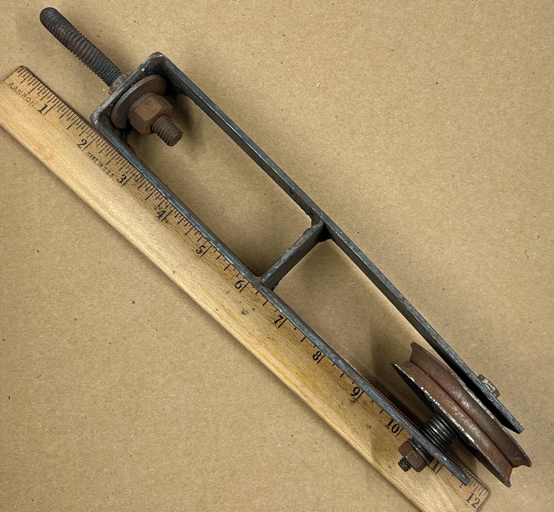 You Push, I'll Pull - Vintage Steel Pulley, Extended Bar With Eye Hook ...