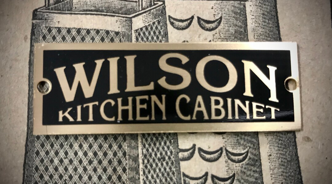 Wilson Name Plate, Cabinet Label, Tag, Plaque - Etsy