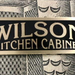 Wilson Name Plate, Cabinet Label, Tag, Plaque - Etsy