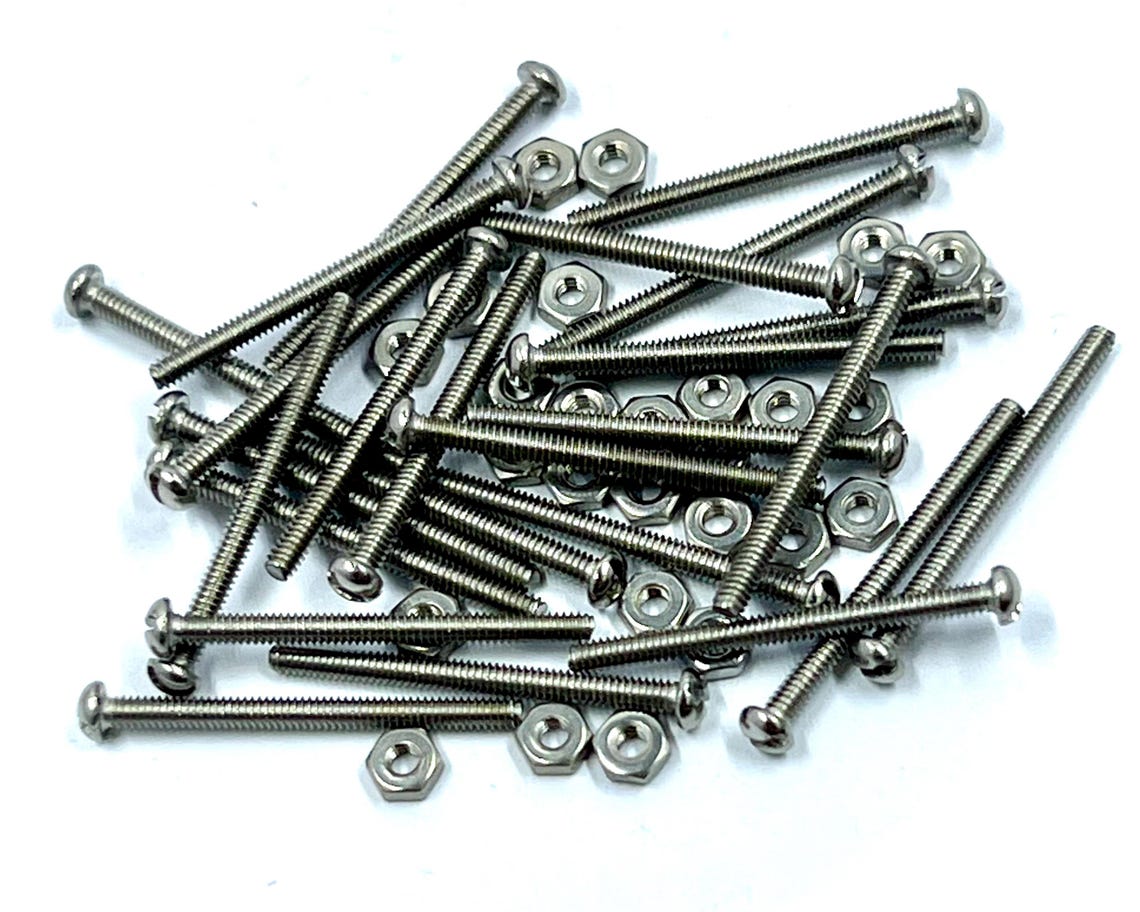Screws, Micro Mini Fasteners - 50 Sets - Small, Tiny, Micro Screws With ...