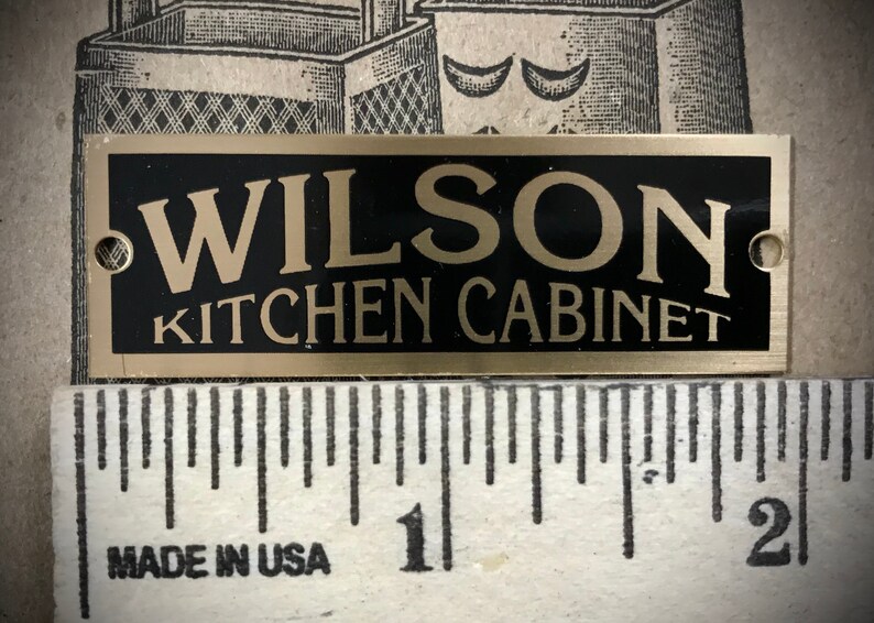 Wilson Name Plate Cabinet Label Tag Plaque - Etsy