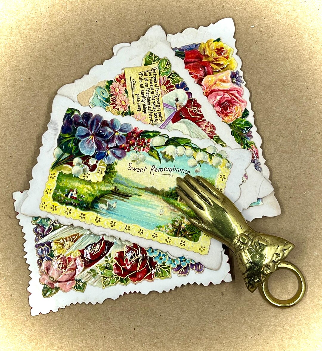 Victorian Calling Cards Group of 4 Original Visiting Cards Only, Die ...