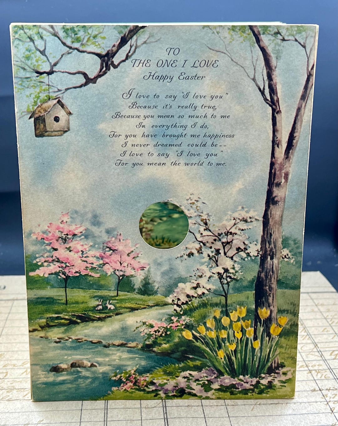 Beautiful Vintage Hallmark Easter Card, 3 D Tunnel Card, Unique Folding ...
