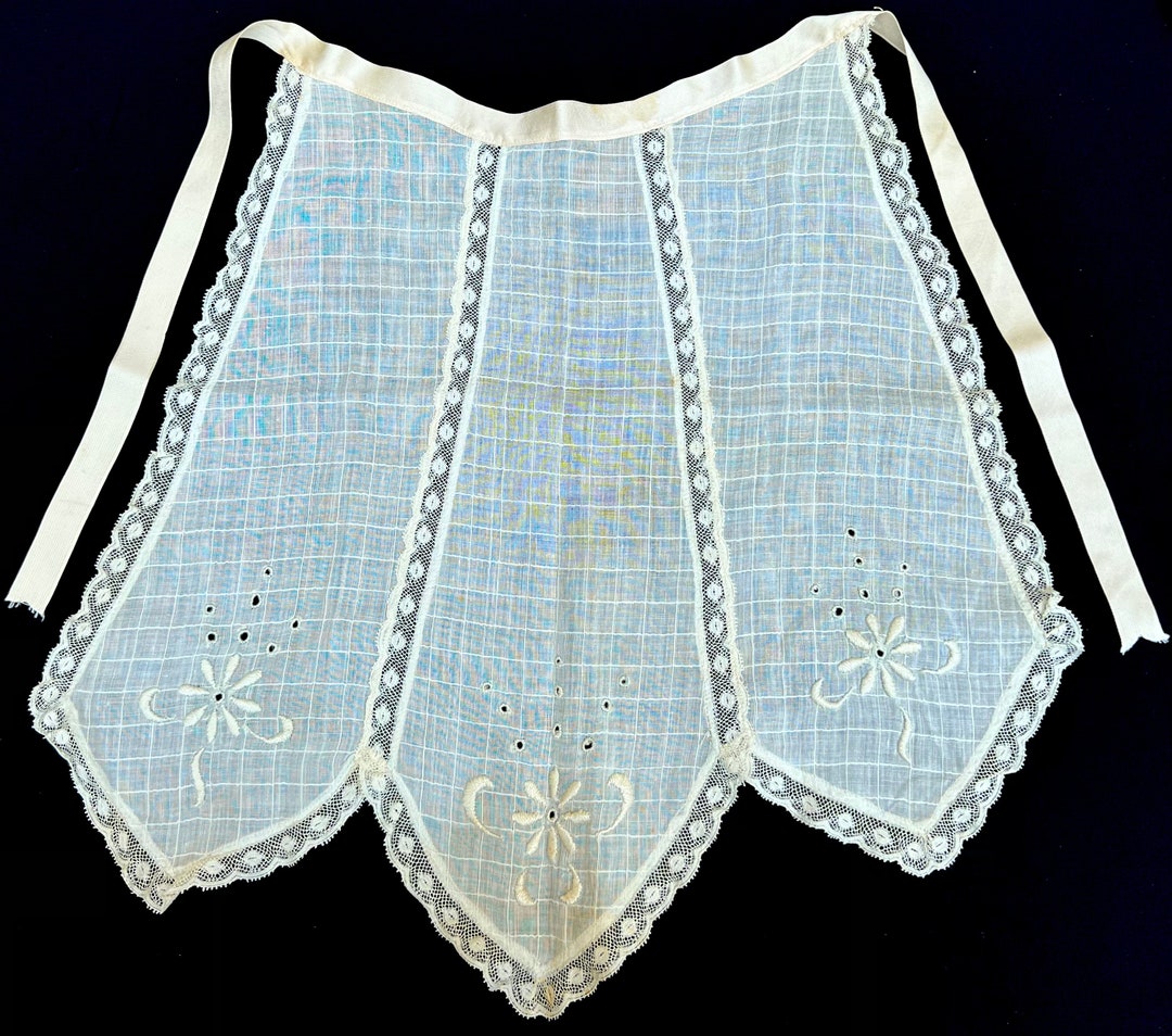 Rare Antique Apron, Hand Lace and Embroidered, Children’s Apron ...