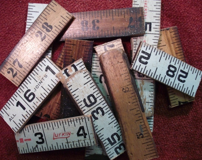 Vintage Folding Ruler Pieces 12 Ruler Sections, or 10 Hinge Sections ...