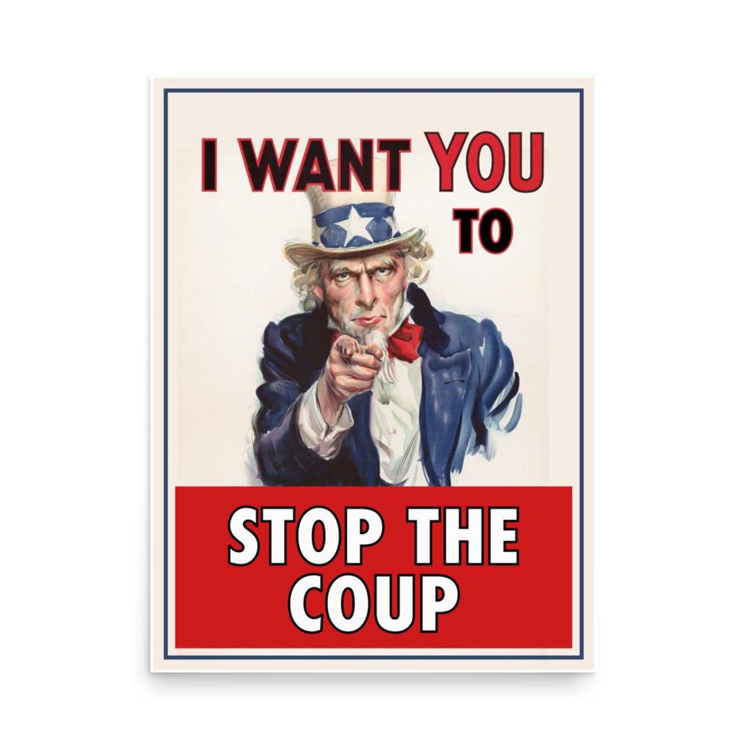 Stop the Coup Political Sign, PRINTABLE Digital Download, Anti Fascism ...