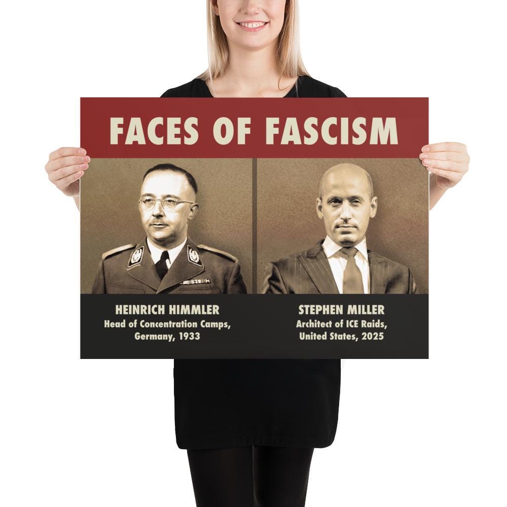Protest Poster: Stephen Miller, Heinrich Himmler, Anti-racist ...
