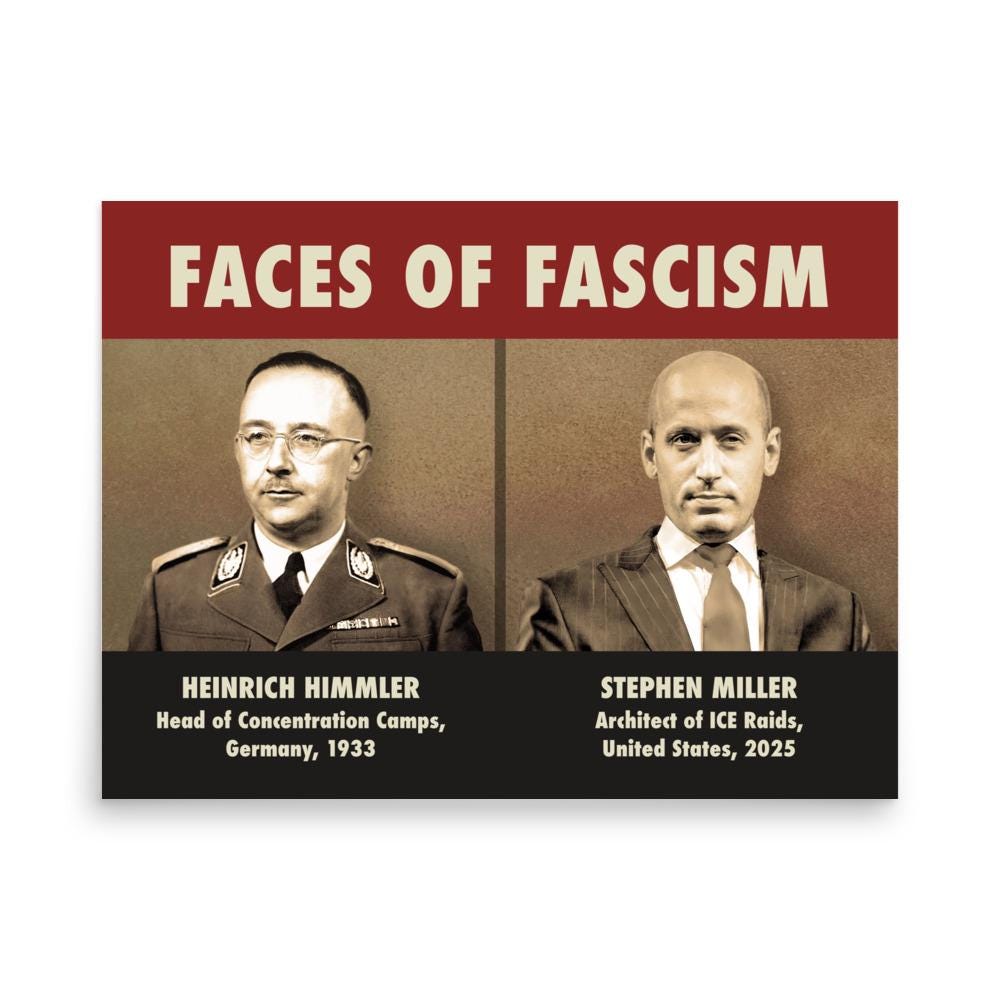 Protest Poster: Stephen Miller, Heinrich Himmler, Anti-racist ...