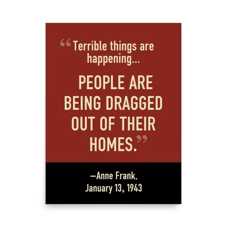 Protest Poster: Anne Frank Quote, Social Justice, Immigration, Civil ...