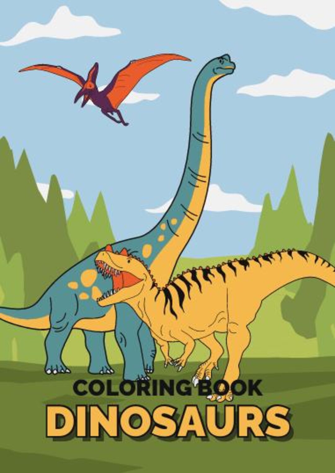 Dinocolor, the Book With Lots of Dinosaurs to Color - Etsy
