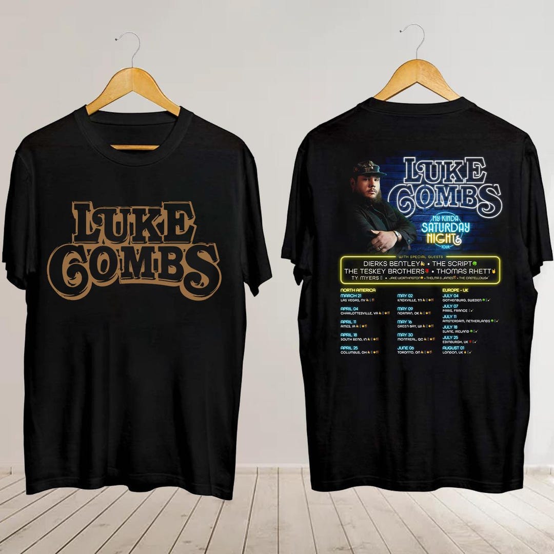 Luke Combs My Kinda Saturday Night Tour PNG, Luke Combs Tour File PNG ...