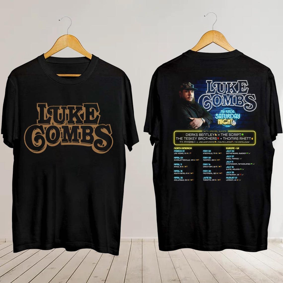 Luke Combs My Kinda Saturday Night Tour PNG, Luke Combs Tour File PNG ...