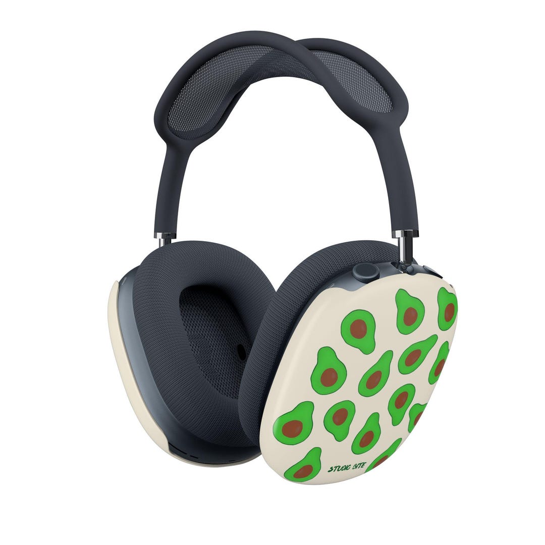 Airpods Max Case “avocado” – Hand-painted Beige Foodie Gift, Stylish ...