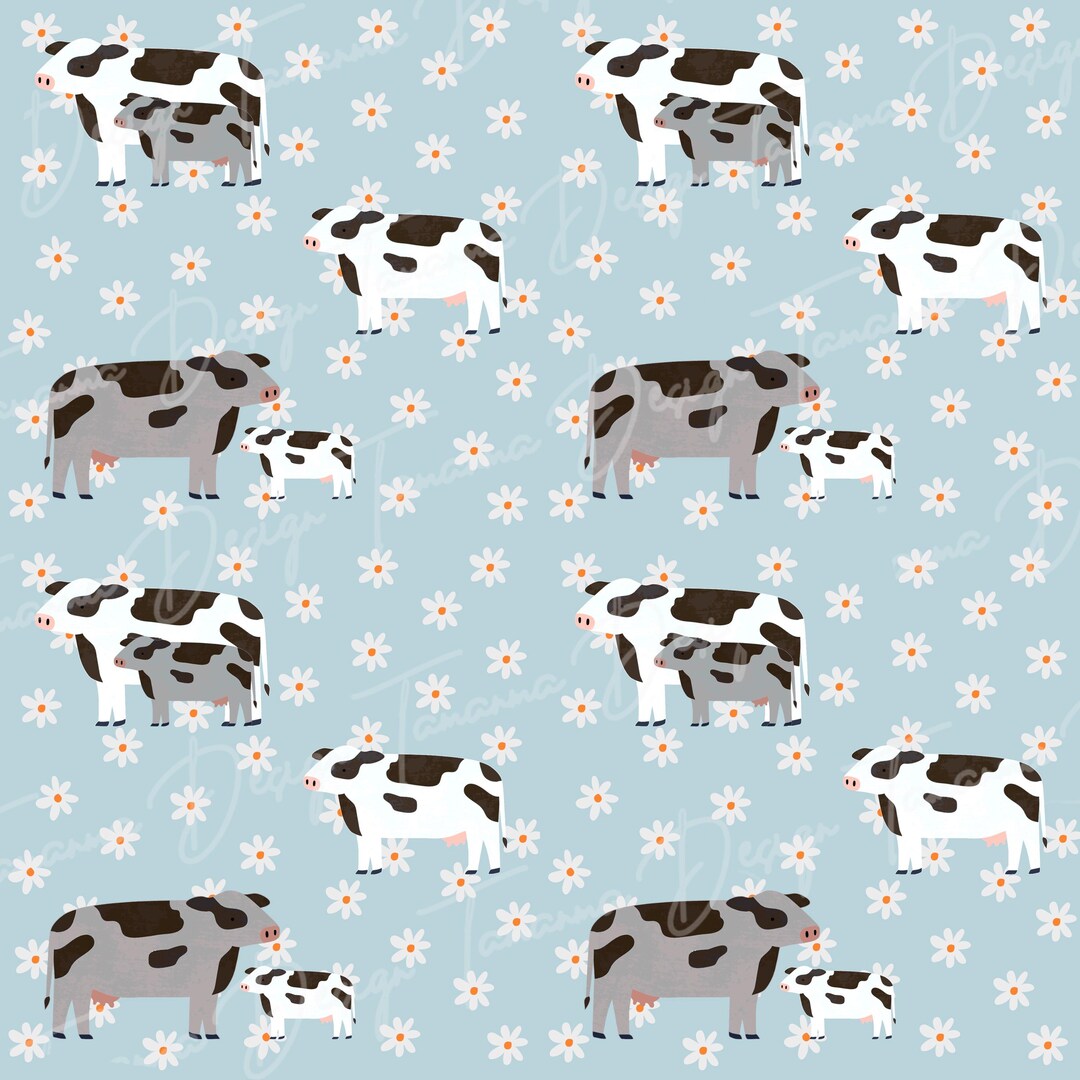 Cute Cow Clipart, Farm Animals Watercolor, Farm Animals Pattern ...