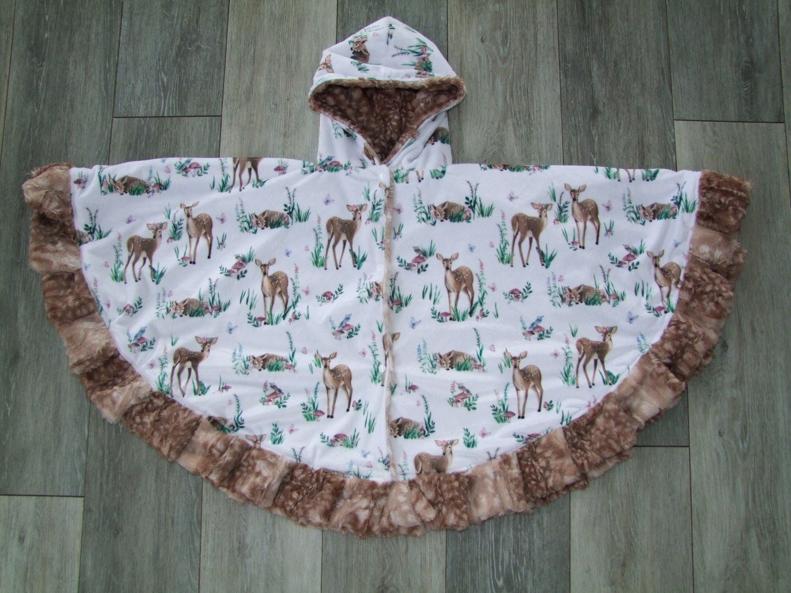 Fawn Poncho - Girl Poncho - Baby Ponchos - Minky Ponchos - Child ...