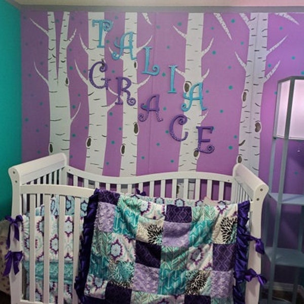 Purple Crib Bedding - Etsy
