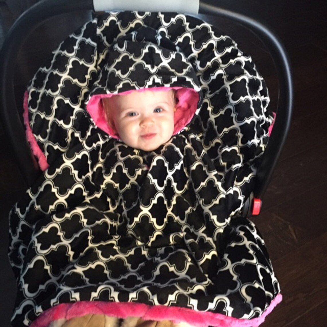 Car Seat Cozy PONCHO Pink Deer Poncho Designer Poncho Car | Etsy