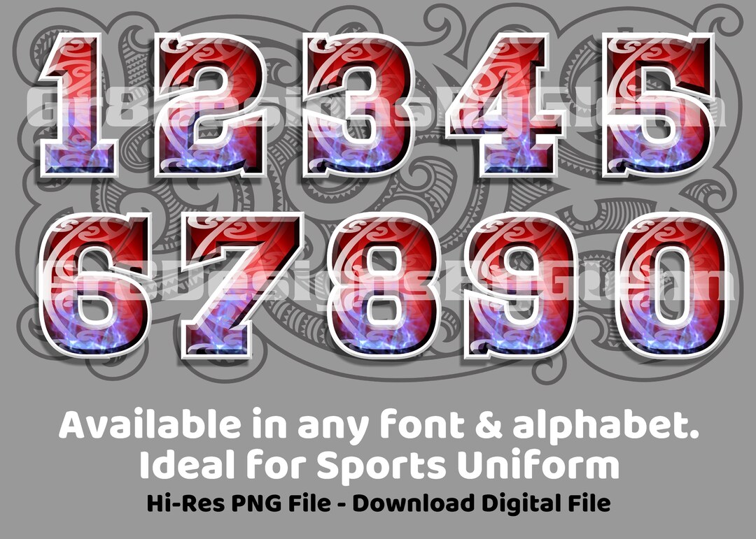 Sublimated Numbers With a 3D Look. - Etsy