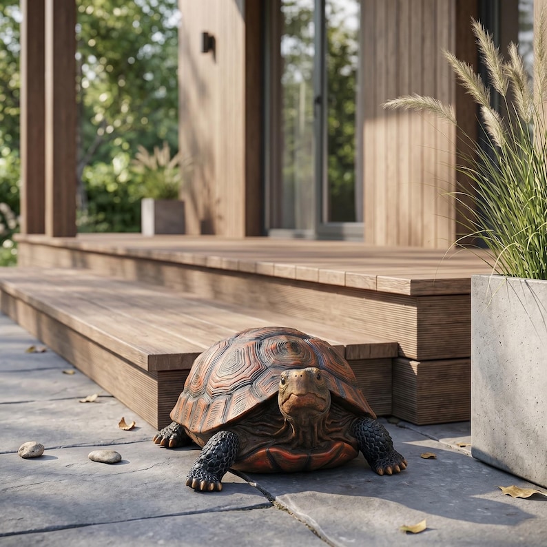 Turtle Garden Statue, Resin Turtle Figurine, Turtle Ornament, Garden ...