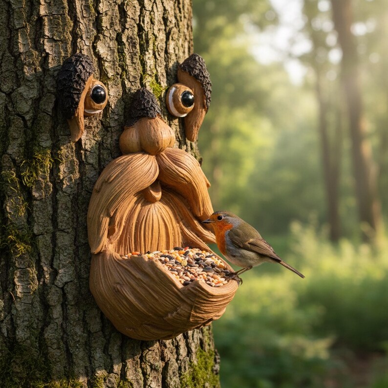 Tree Face Bird Feeder, Garden Bird Feeder, Outdoor Bird Feeder ...