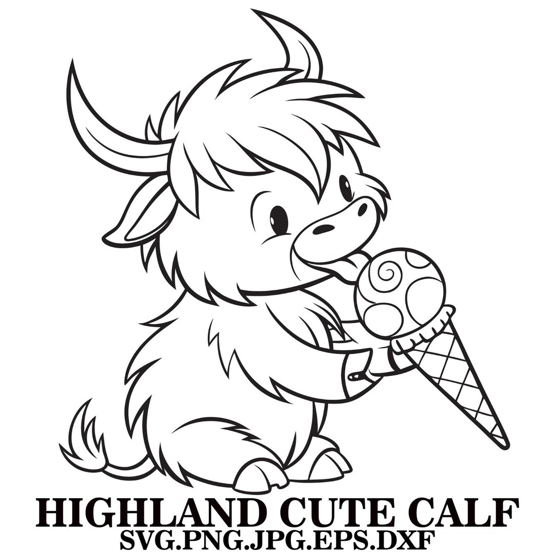 Cute Calf Svg ,baby Calf, Silhouette Line Art, Instant Download - Etsy