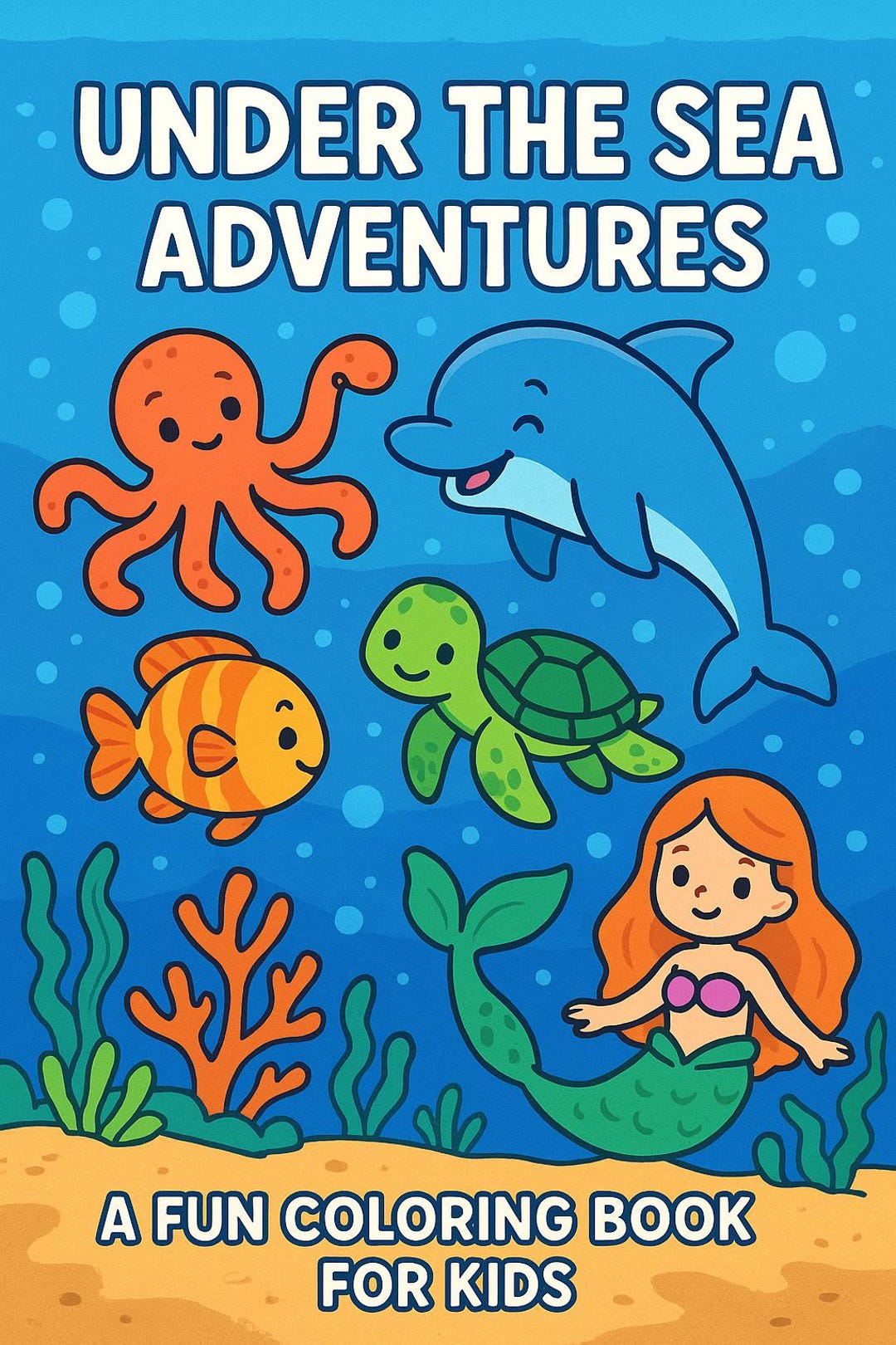 Under the Sea Coloring Book for Kids | Ocean Animals Printable PDF ...