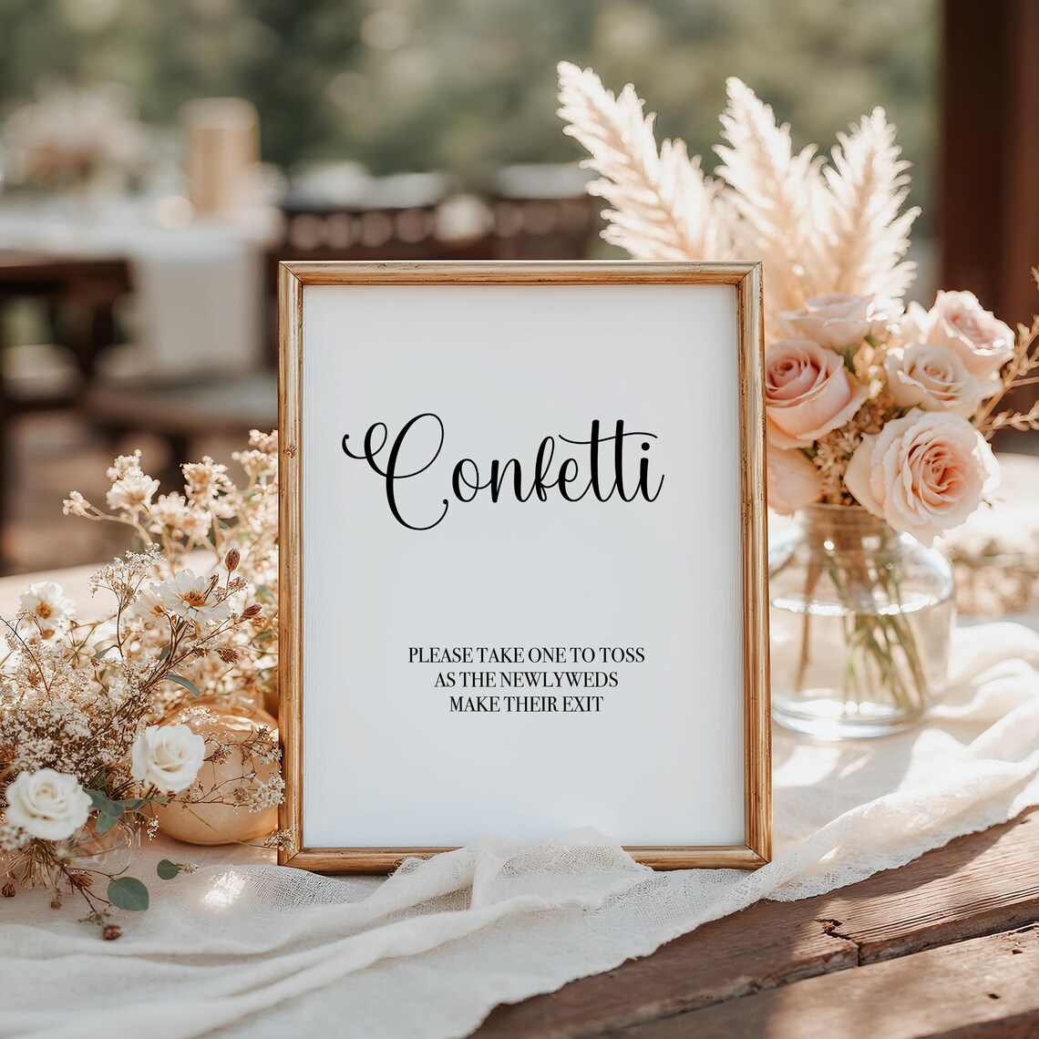 Confetti Wedding Sign, Send off Wedding Sign, Minimalist Send off ...