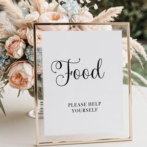 Food Wedding Sign, Printable Food Wedding Sign, Minimalist Food Wedding ...