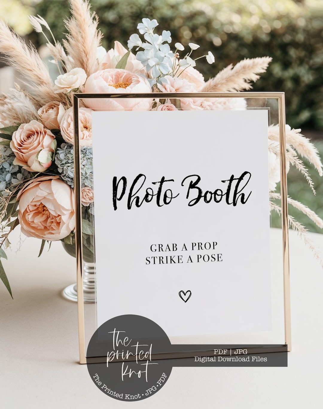 Photo Booth Sign, Photo Booth Wedding Printable, Minimalist Photo Booth ...