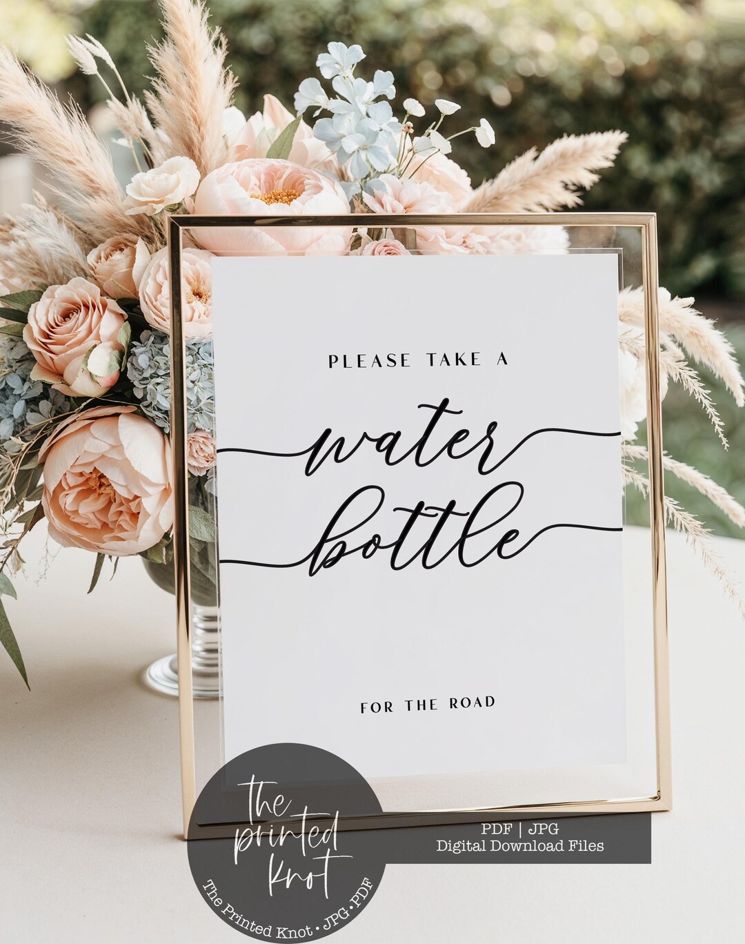 Water Bottle Sign, Water Bottle Wedding Printable, Minimalist Water ...