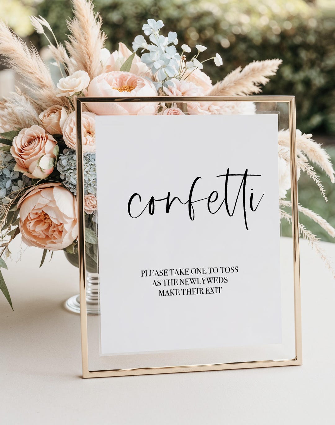 Confetti Wedding Sign, Send off Wedding Sign, Minimalist Send off ...