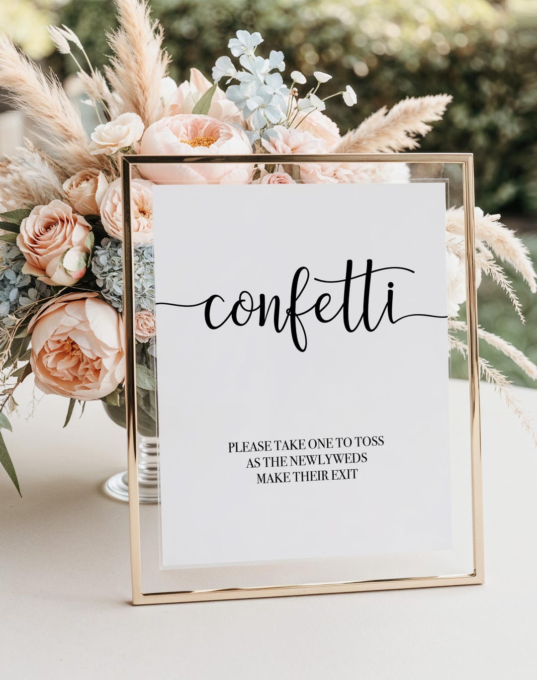 Confetti Wedding Sign, Send off Wedding Sign, Minimalist Send off ...