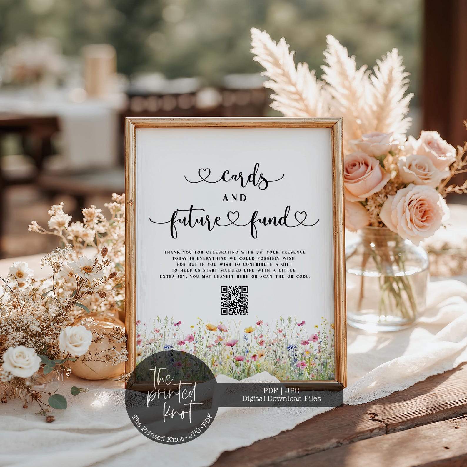 Printable Cards Wedding Sign, Future Fund QR Code Sign, Future Fund ...