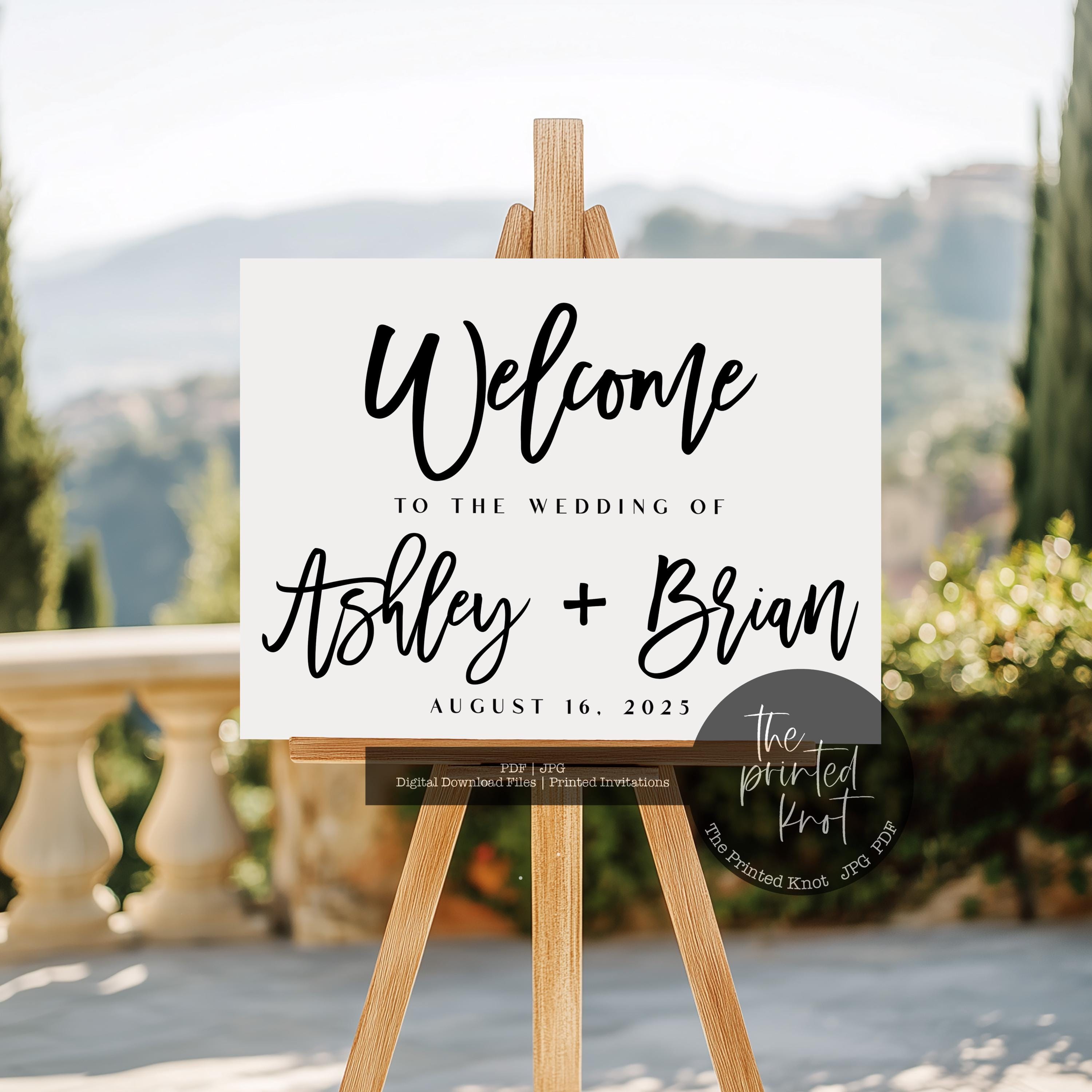 Welcome to the Wedding of Wedding Sign, Welcome Wedding Sign, Welcome ...