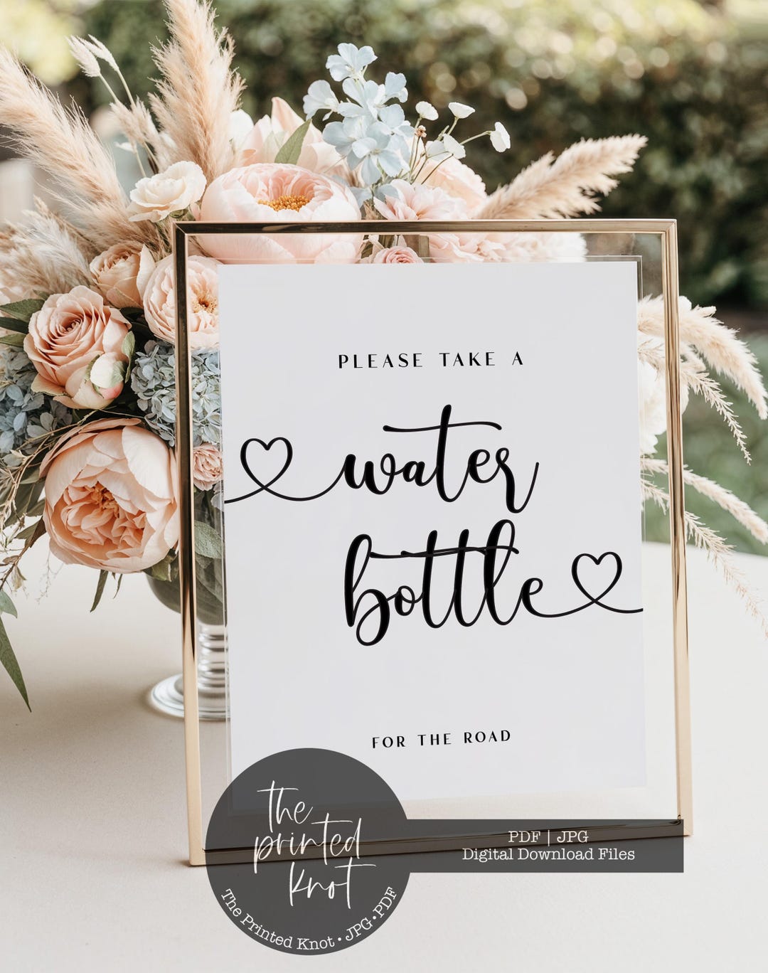 Water Bottle Sign, Water Bottle Wedding Printable, Minimalist Water ...