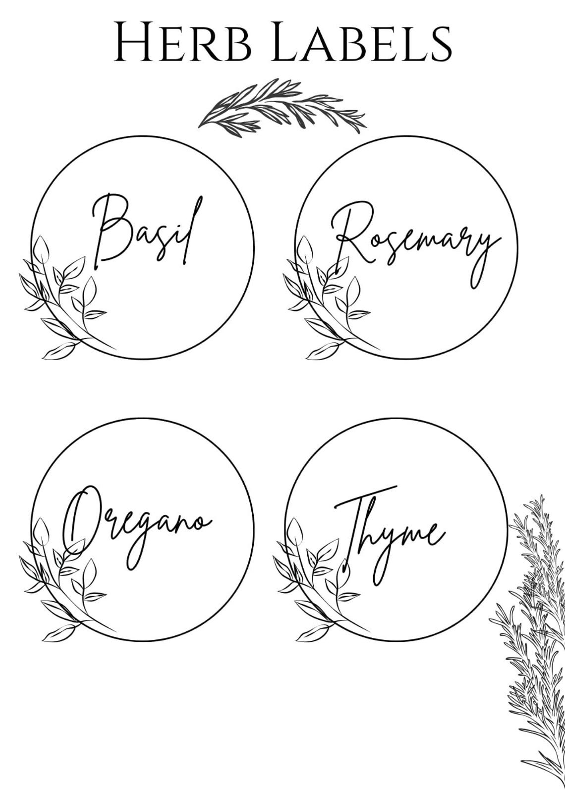 Printable Herb Labels - Etsy