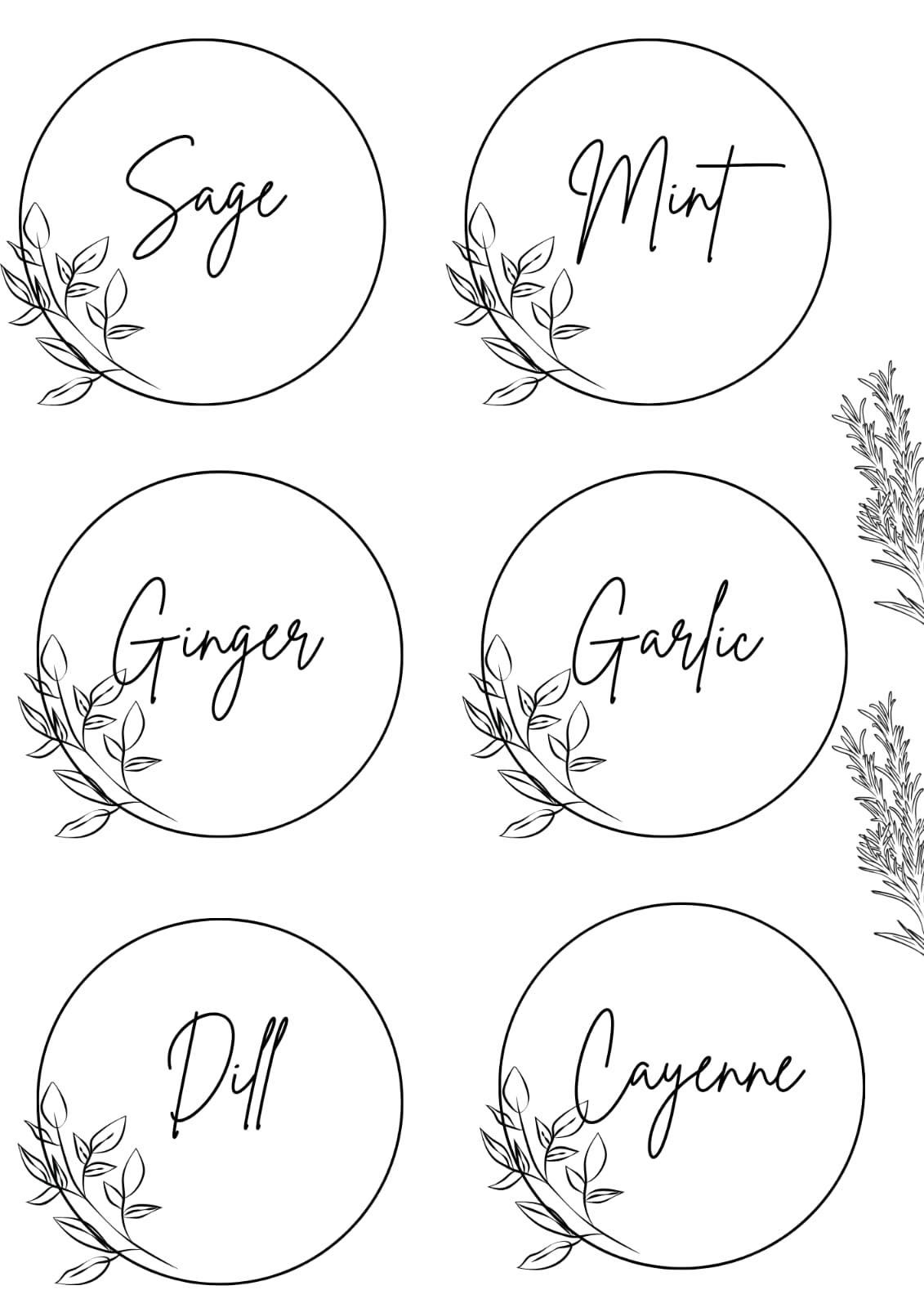 Printable Herb Labels - Etsy
