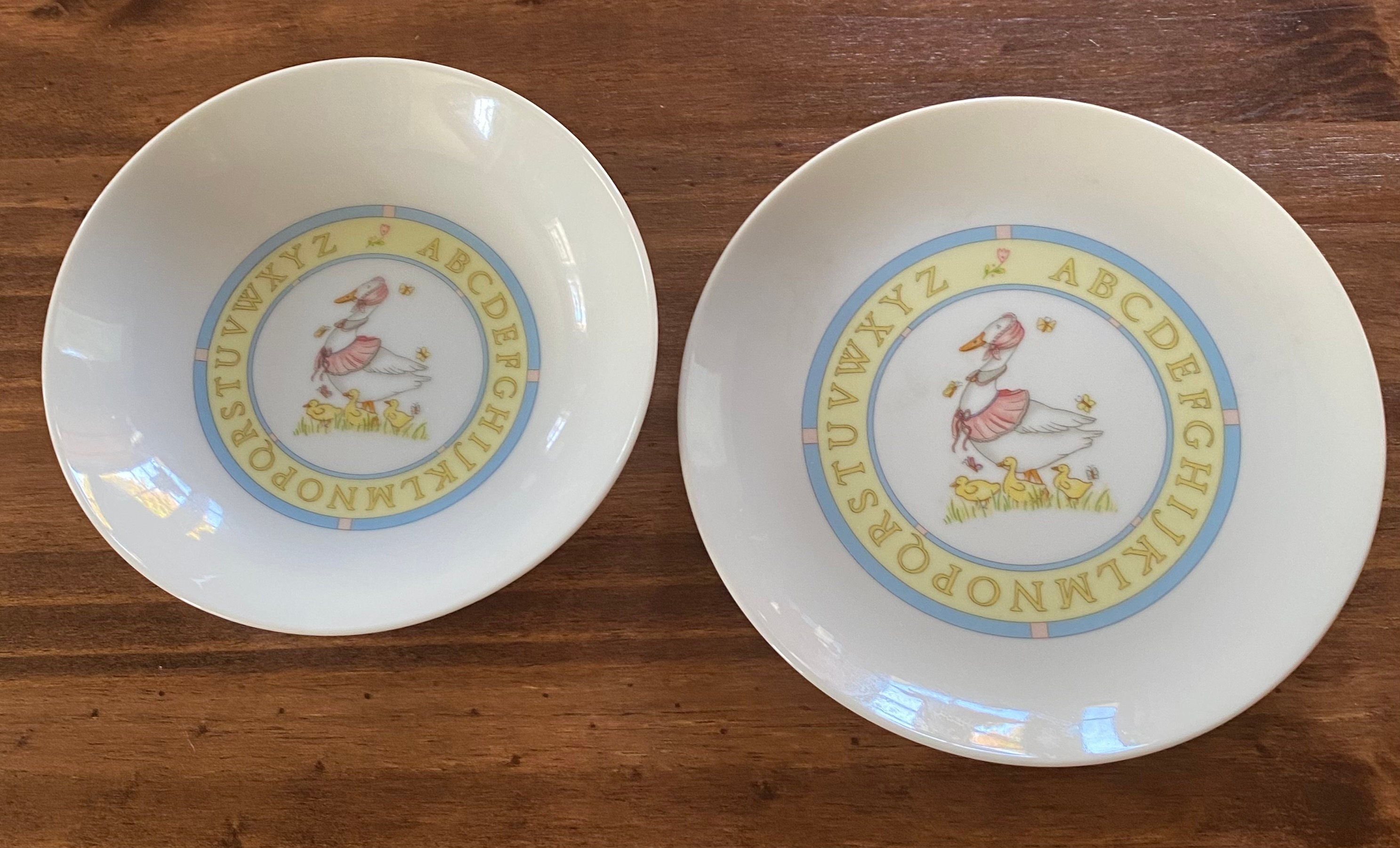 Mother Goose Alphabet Children’s Plate & Bowl - Etsy