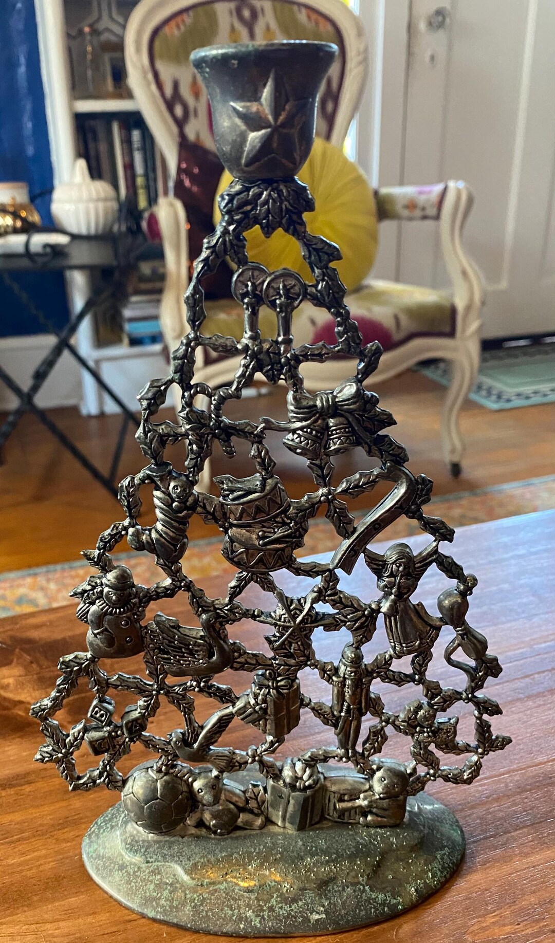 Vintage Godinger Metal Christmas Tree Candle Holder - Etsy