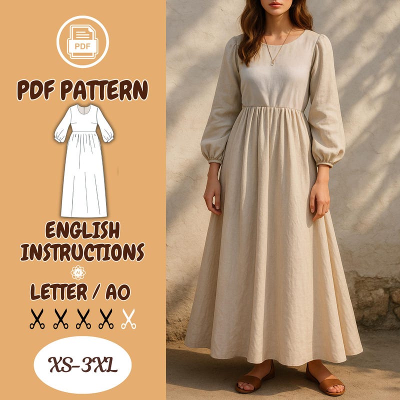 Boho Dress Pattern - Etsy