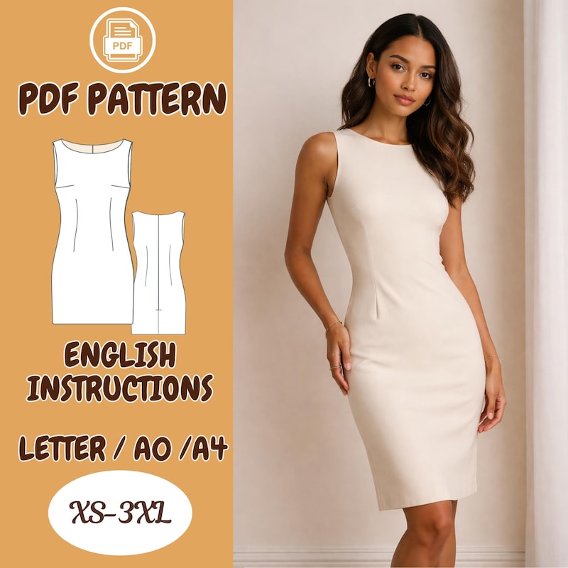 Sheath Dress Pattern - Etsy